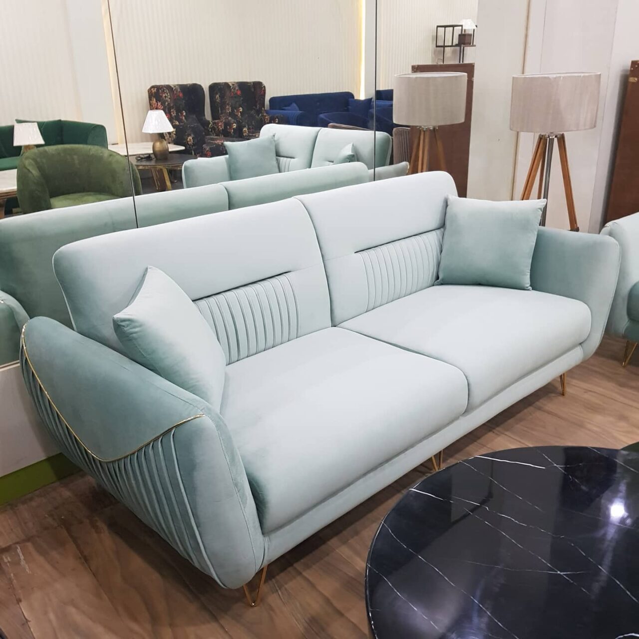 Viking Velvet Sofa - Couchlane